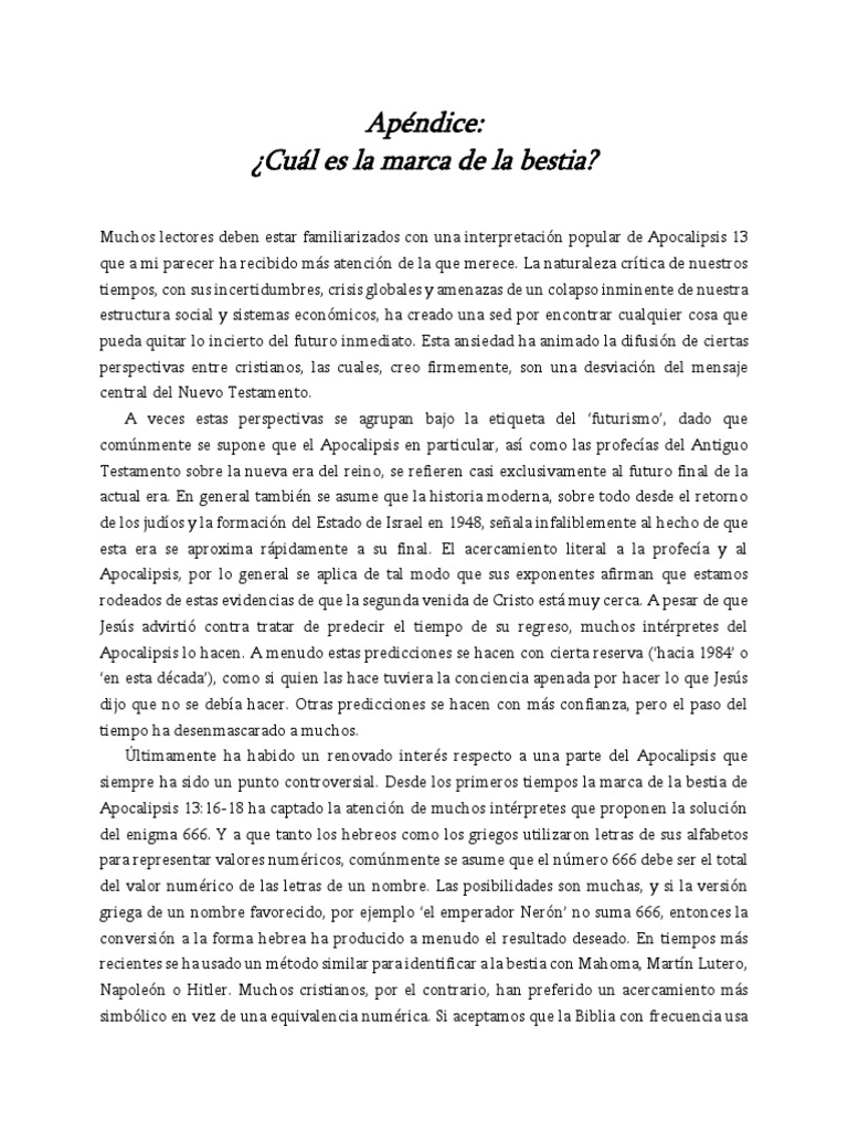 Graeme Goldsworthy. El Cordero y El Leon. Apendice La Marca de La ...