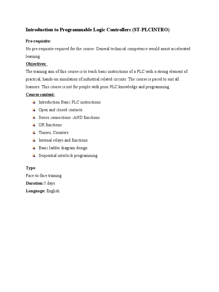 Introduction to Programmable Logic Controllers: Fundamentals of Ladder ...