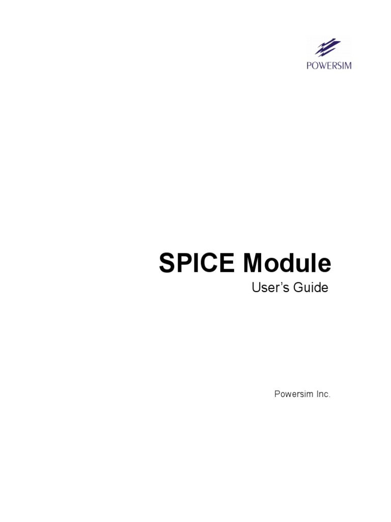 SPICE Module: User's Guide | PDF | Spice | Electrical Network