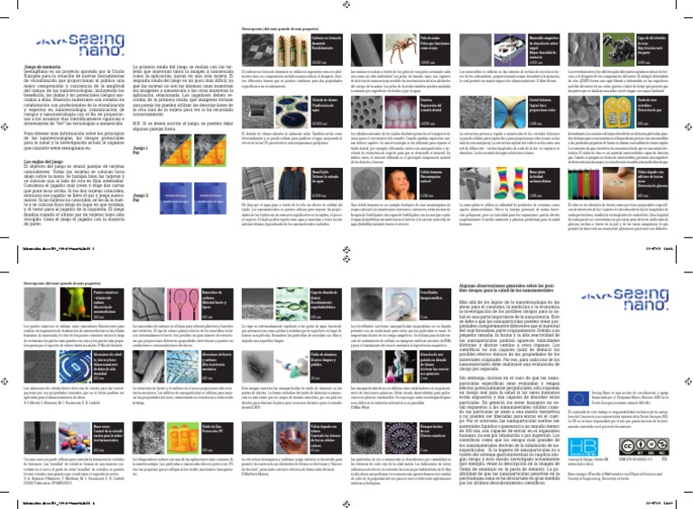 Juego Memoria Nanomateriales | PDF | Nanopartículas | Nanotecnología