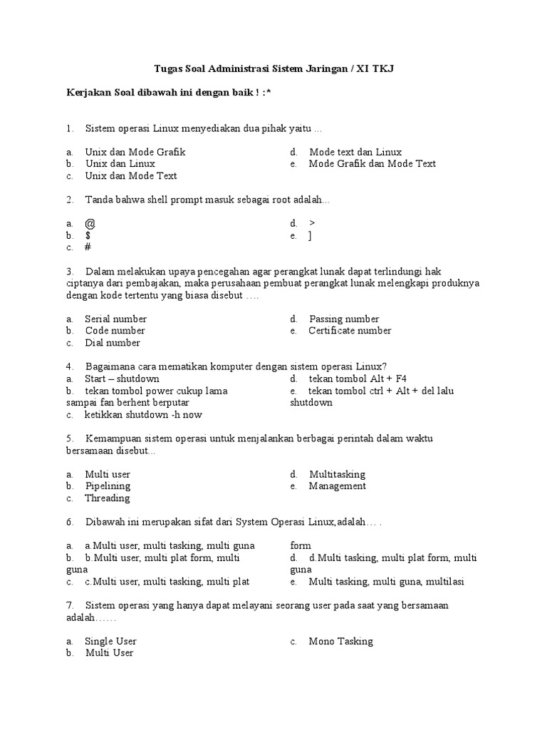 Tugas Asj Xi TKJ | PDF