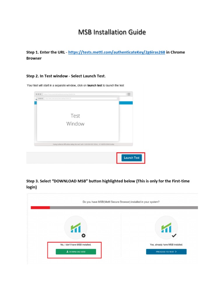MSB Installation Guide for Tests | PDF | Business | Computers