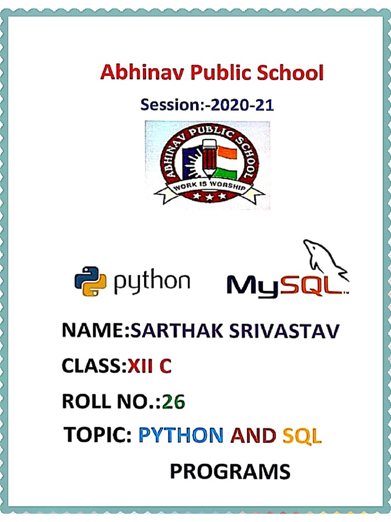 Computer Project Class 12 | PDF