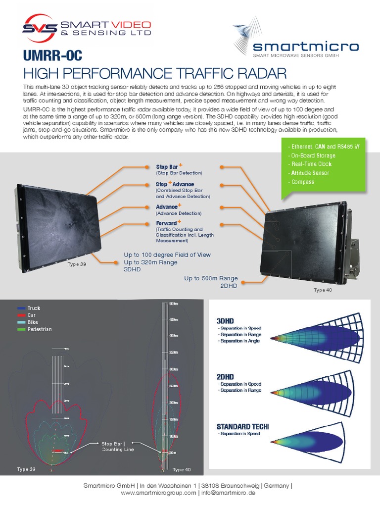 Traffic - Radar - UMRR - 0C - Product Sheet - SVS Logo | PDF | Traffic ...