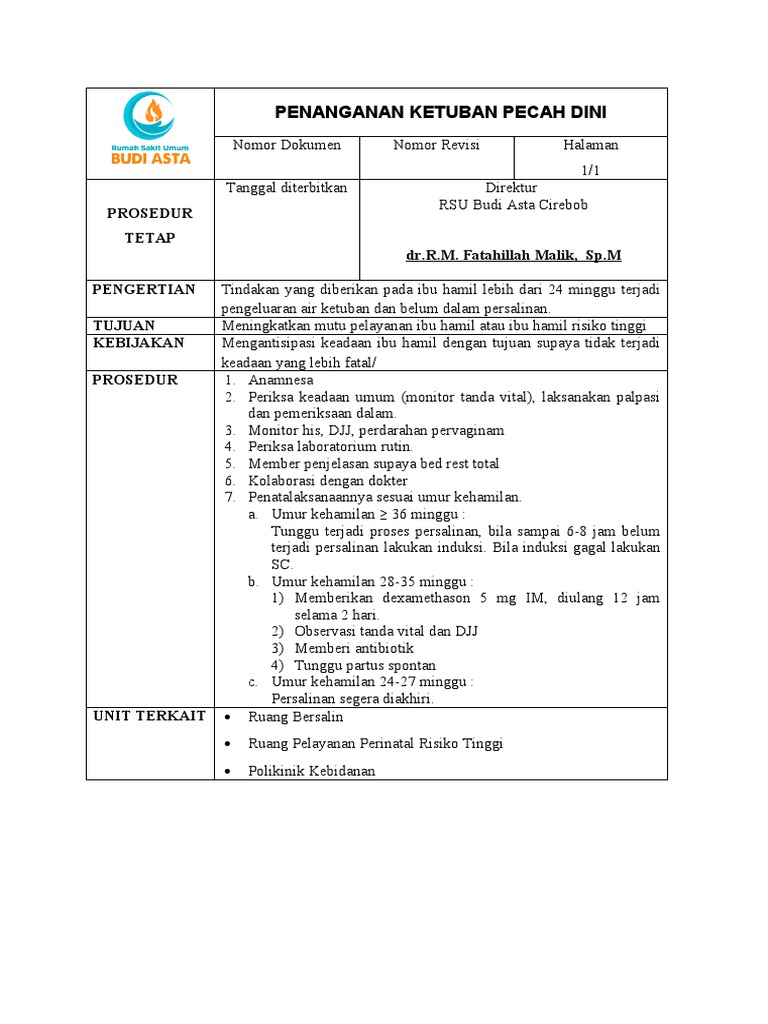 SOP Penanganan KPD | PDF