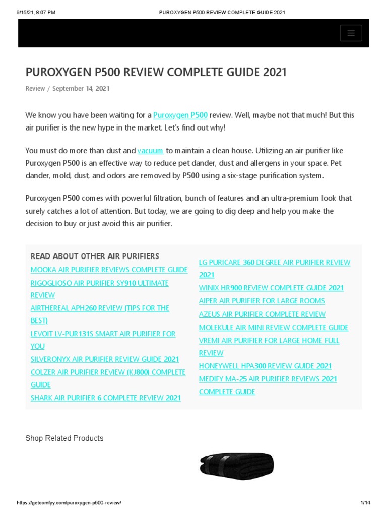 Puroxygen p500 Review Complete Guide 2021 | PDF | Chemistry