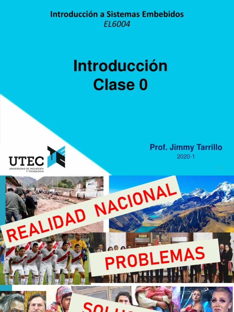 Clase0 Cap1 Introducción 2020-1 | PDF | Sistema Integrado | Lenguaje ensamblador