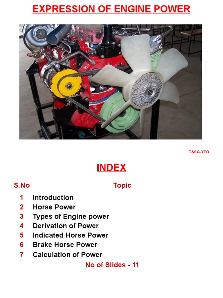 LO 1.1.5 (Expression of Power Developed IHP & HP. Calculation of IHP ...