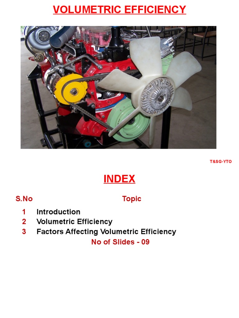 LO 1.1.4 (Factors Affecting Volumetric Efficiency. The Diesel Cycle ...