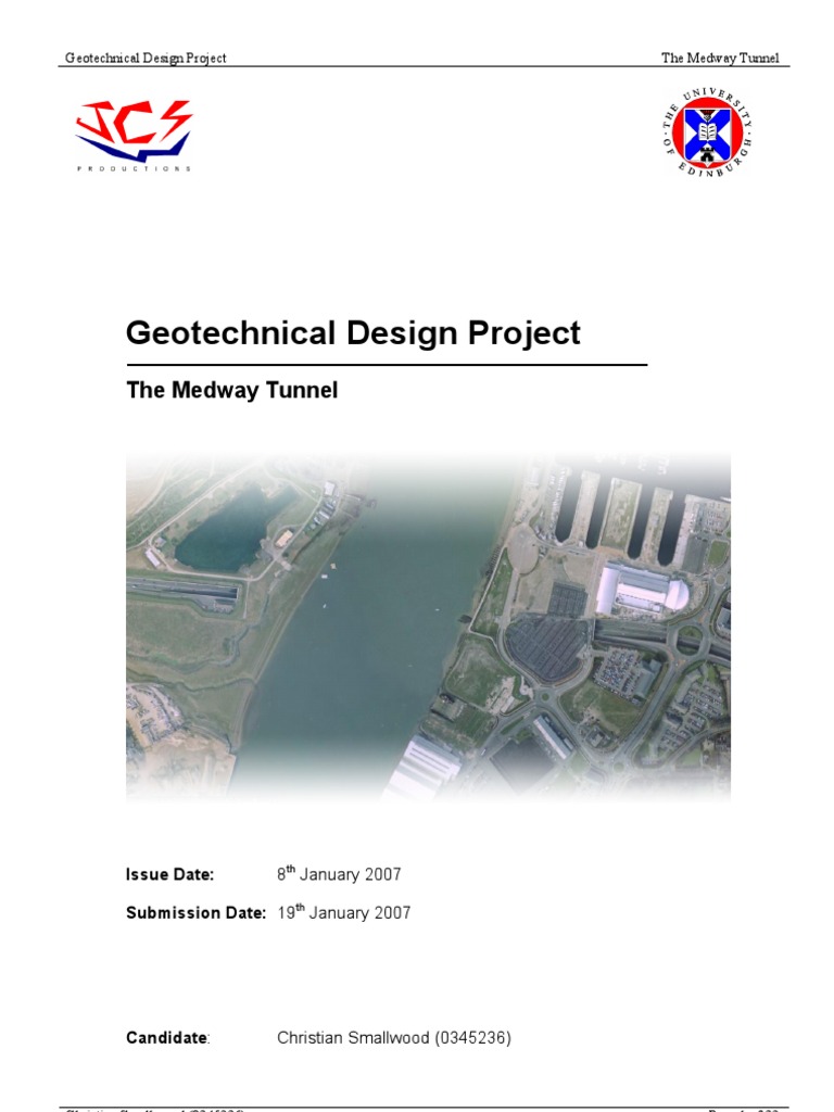 Geotechnical Design Project: The Medway Tunnel | PDF | Geotechnical ...
