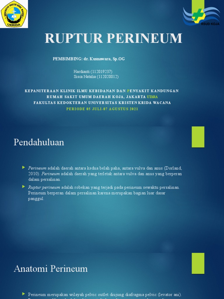 Jenis Robekan Perineum dalam Persalinan | PDF