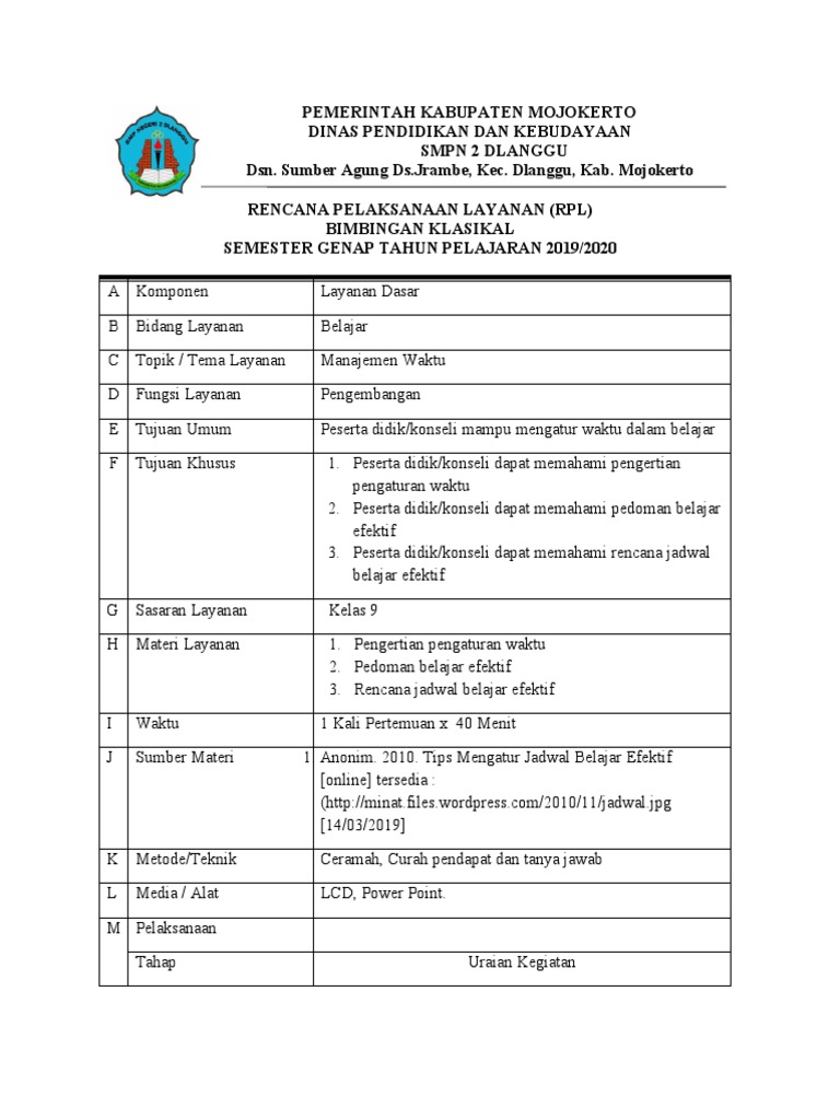 RPL Manajemen Waktu | PDF | Karier & Perkembangan | Bisnis