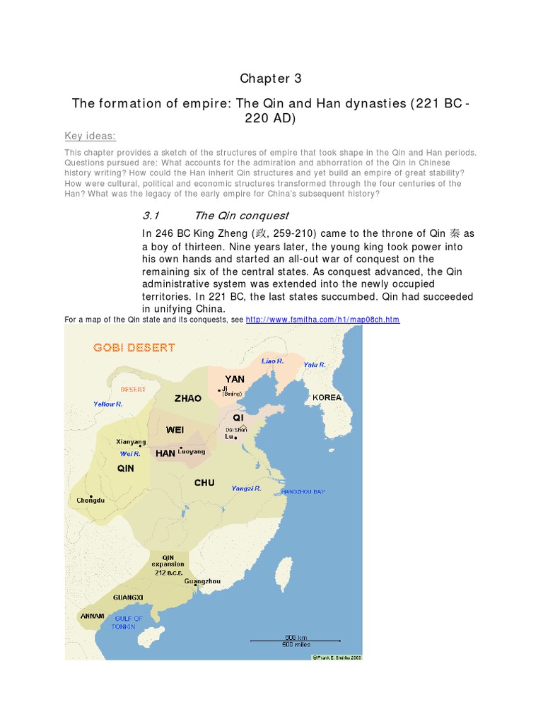 The Formation of Empire: The Qin and Han Dynasties (221 BC - 220 AD ...