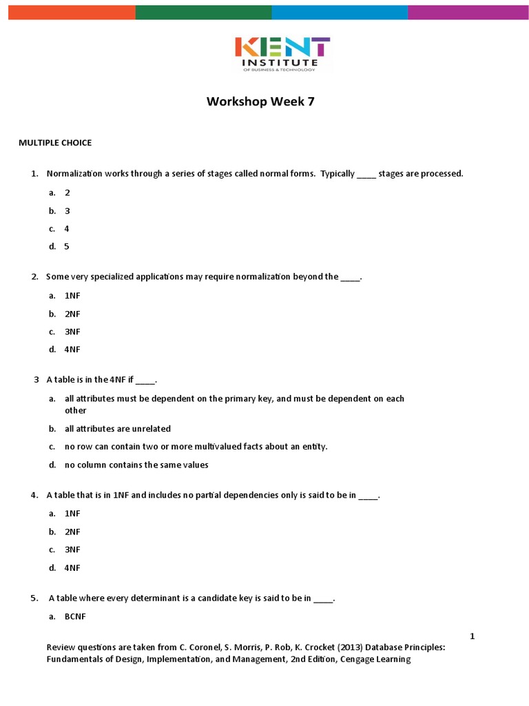 Workshop - Week 7 | PDF | Information Management | Scientific Modeling