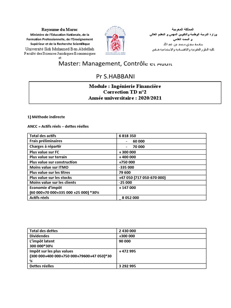 Correction TD 2 | PDF | Business | Économie