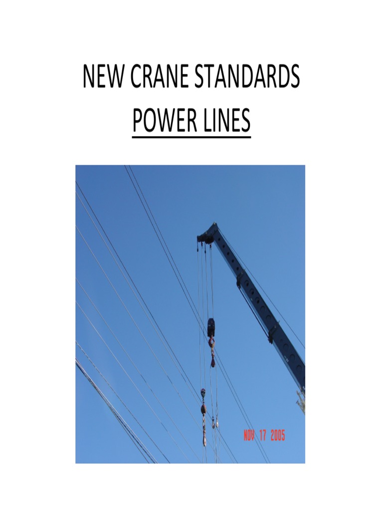 New Crane Standards Power Lines | PDF | Insulator (Electricity ...