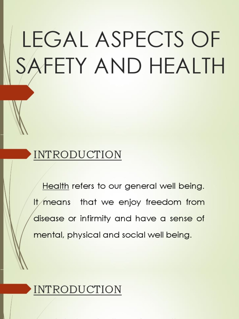 Legal Aspects of Health and Safety | PDF | Occupational Safety And ...