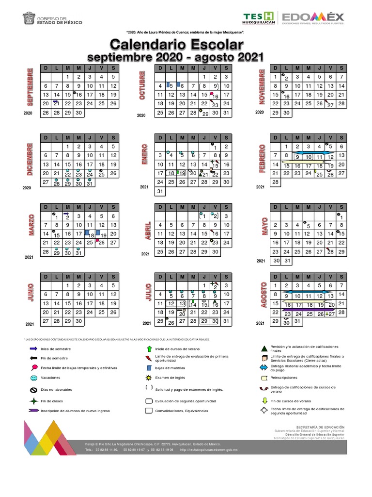 Calendario Escolar 2020-2021 | PDF