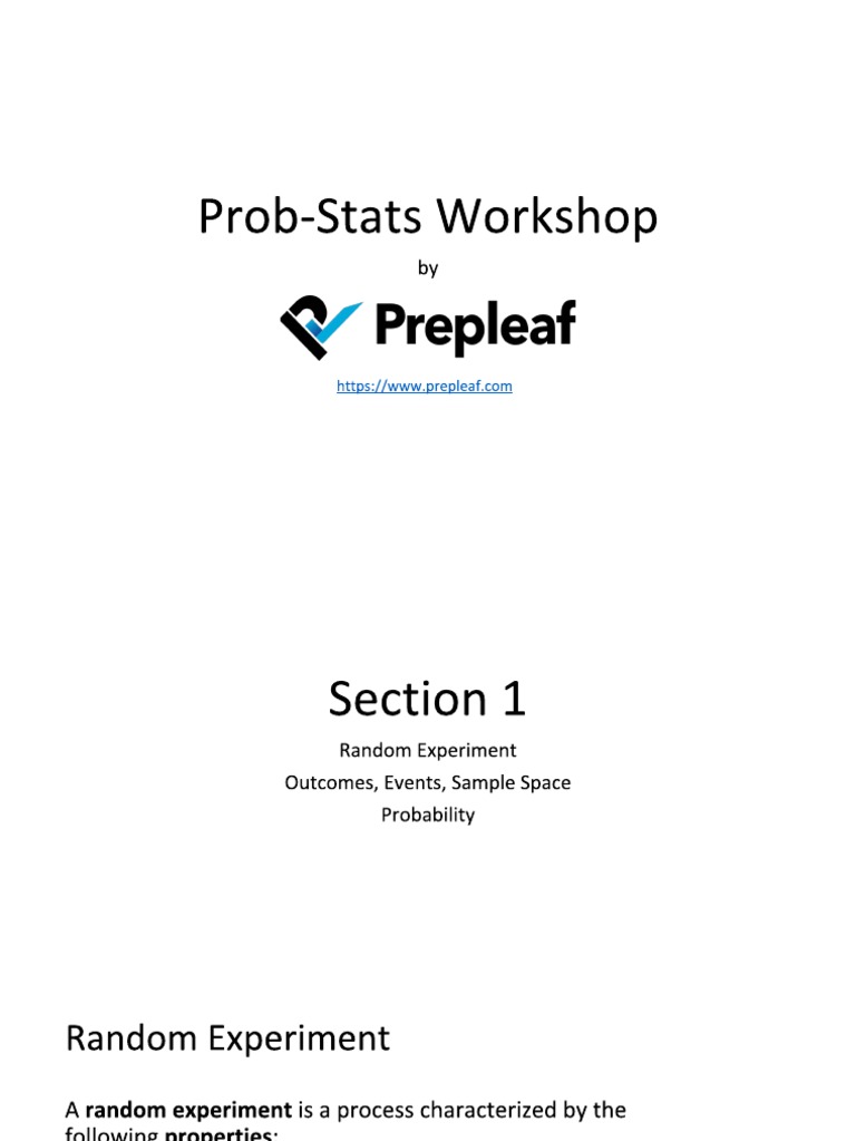 Basic Prob Stats by Prepleaf | PDF