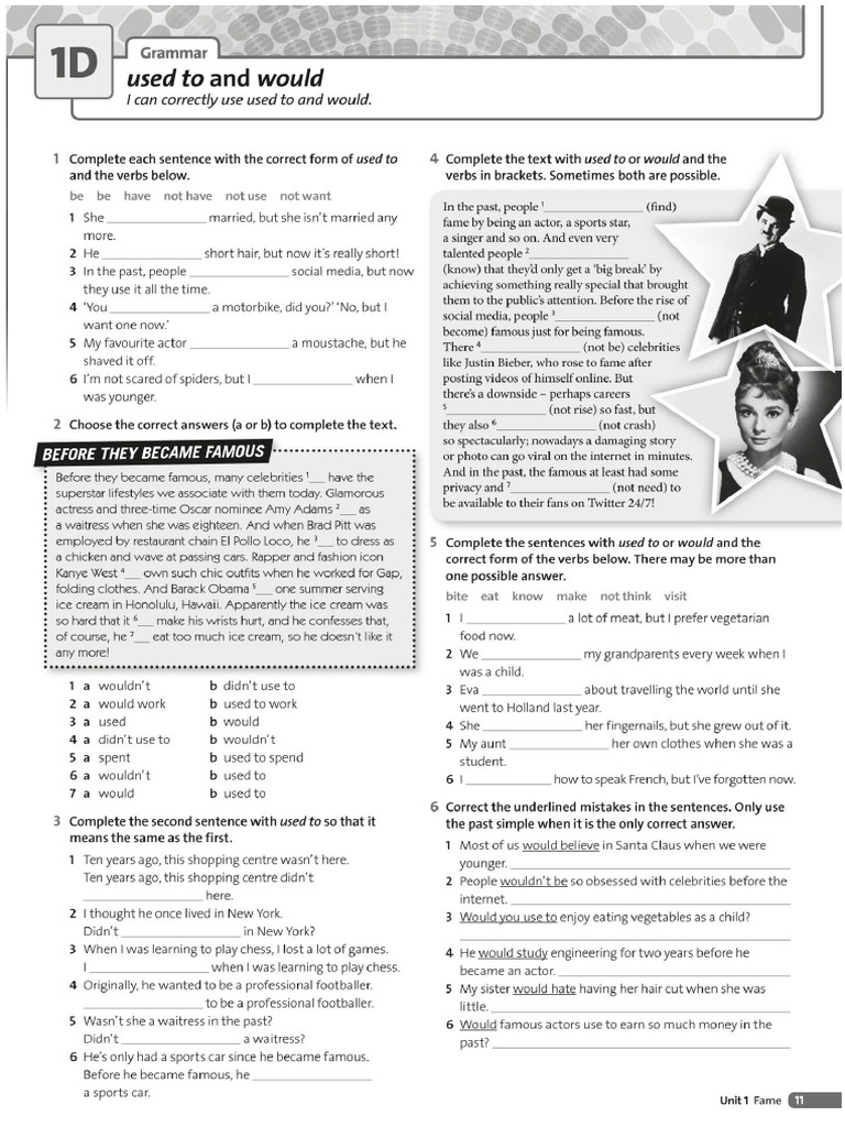 Practice - Would and Used To | PDF