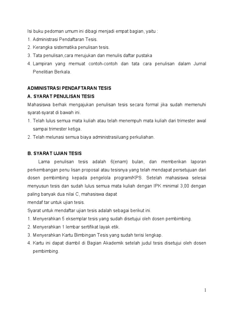 Panduan Penulisan Tesis S2 | PDF | Kajian Bahasa Asing