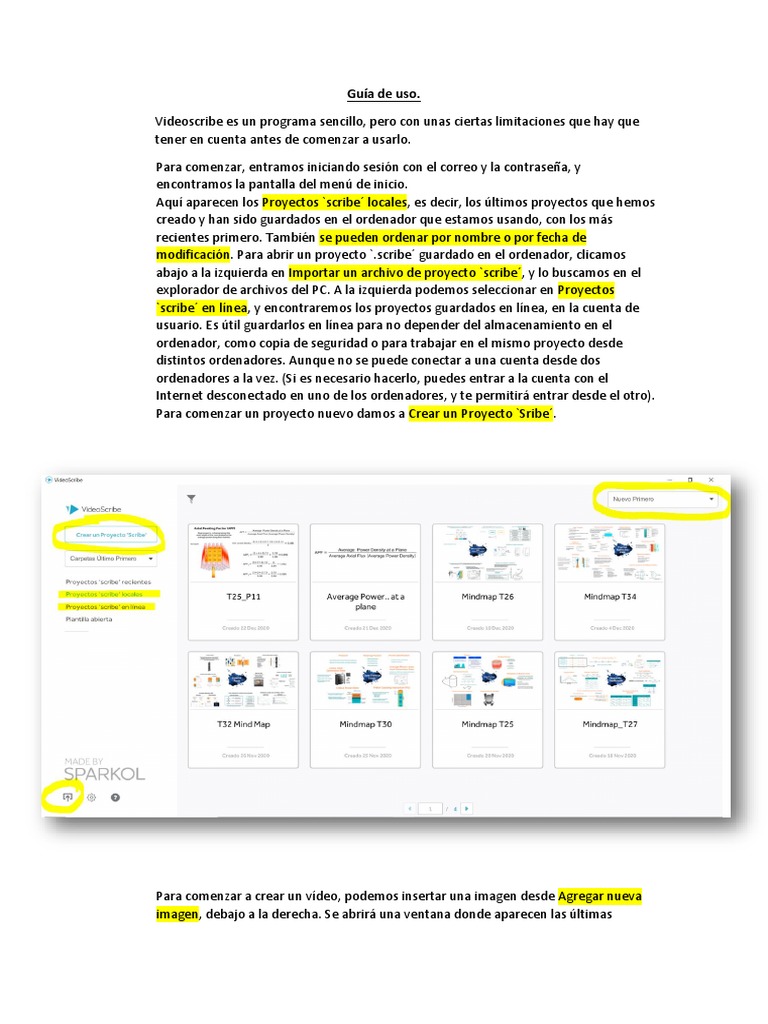 Tutorial para Usar Videoscribe | PDF | Ventana (informática) | Internet