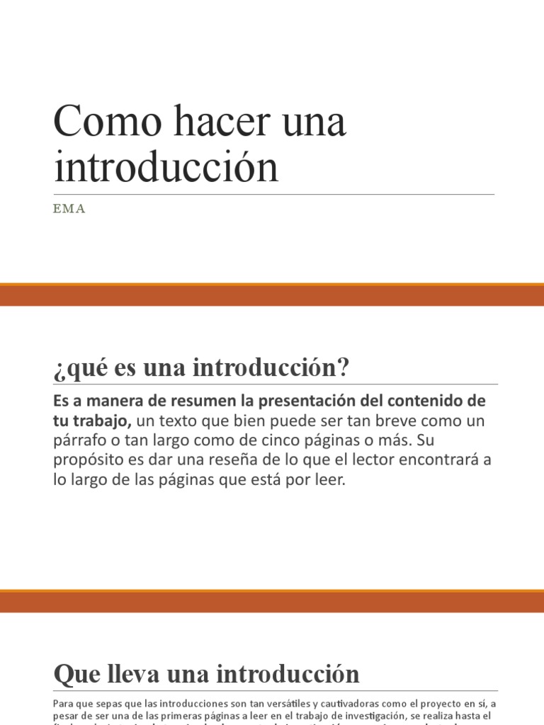 Como Hacer Una Introducción | PDF