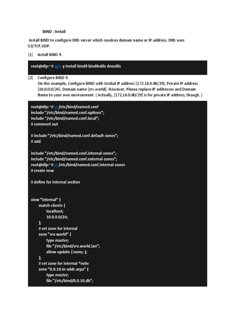 BIND: Install | PDF | Domain Name System | Computer Networking