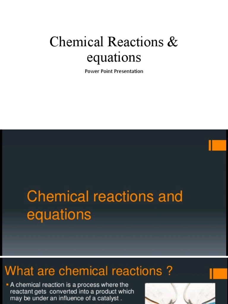 On Class 10 Chemical Reactions and Equations | PDF