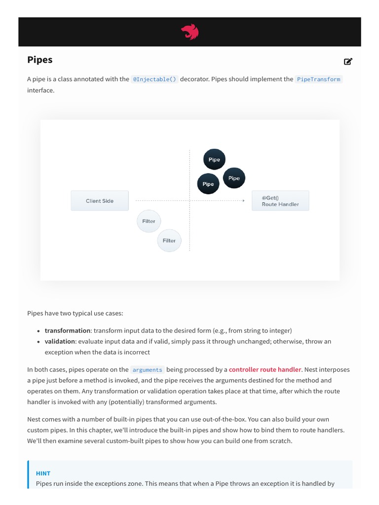 Pipes - NestJS - A Progressive Node - Js Framework | PDF | Parameter (Computer Programming ...