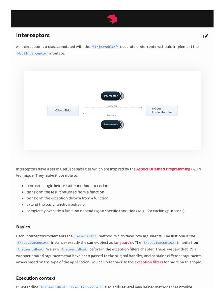 Interceptors Nestjs A Progressive Node Js Framework Pdf Method Computer Programming