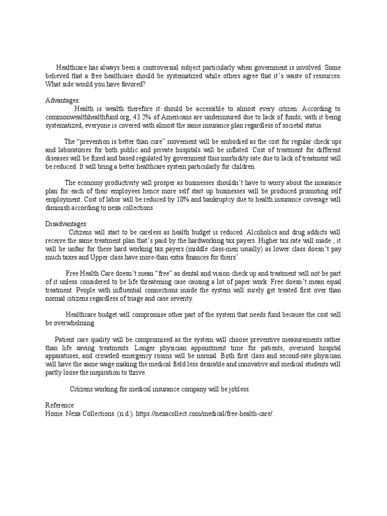 Study Pool | PDF | Health Care | Universal Health Care