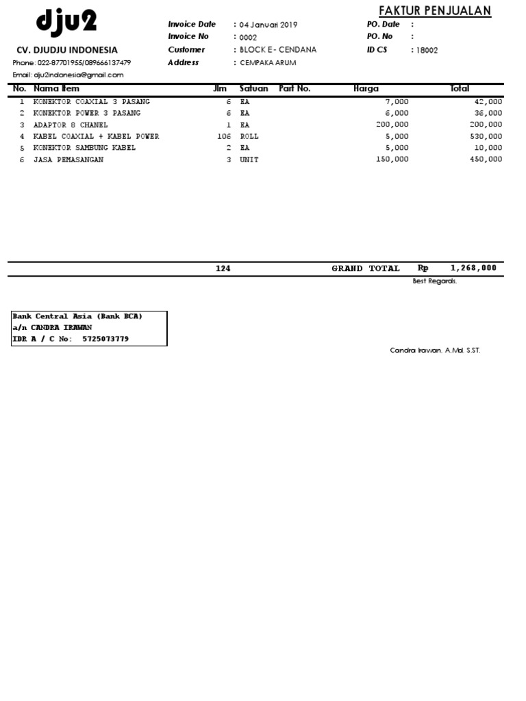 CCTV - Invoice 2 | PDF
