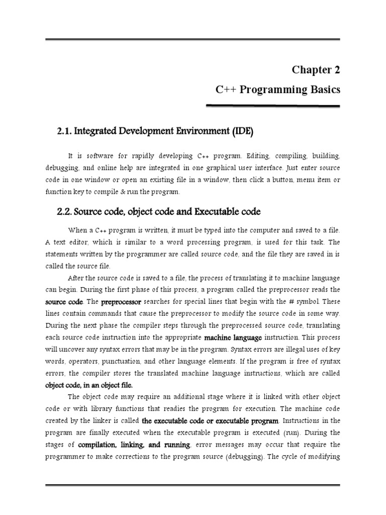 An Introduction to C++ Programming Basics: Integrated Development ...