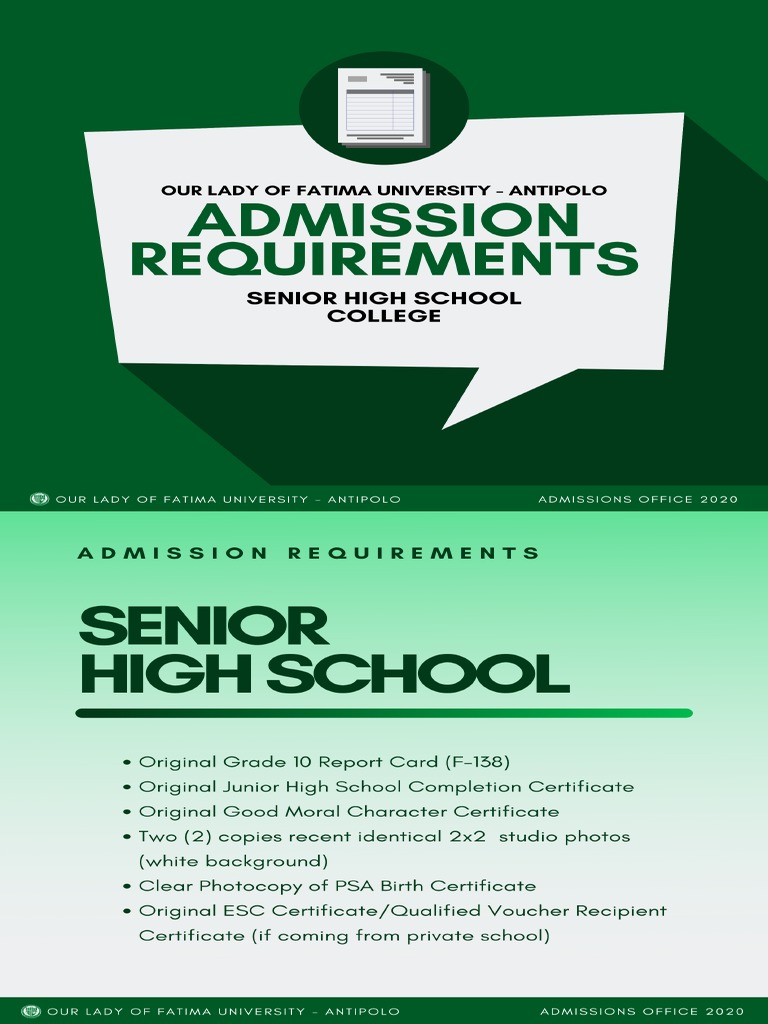 OLFU Admission Requirements | PDF