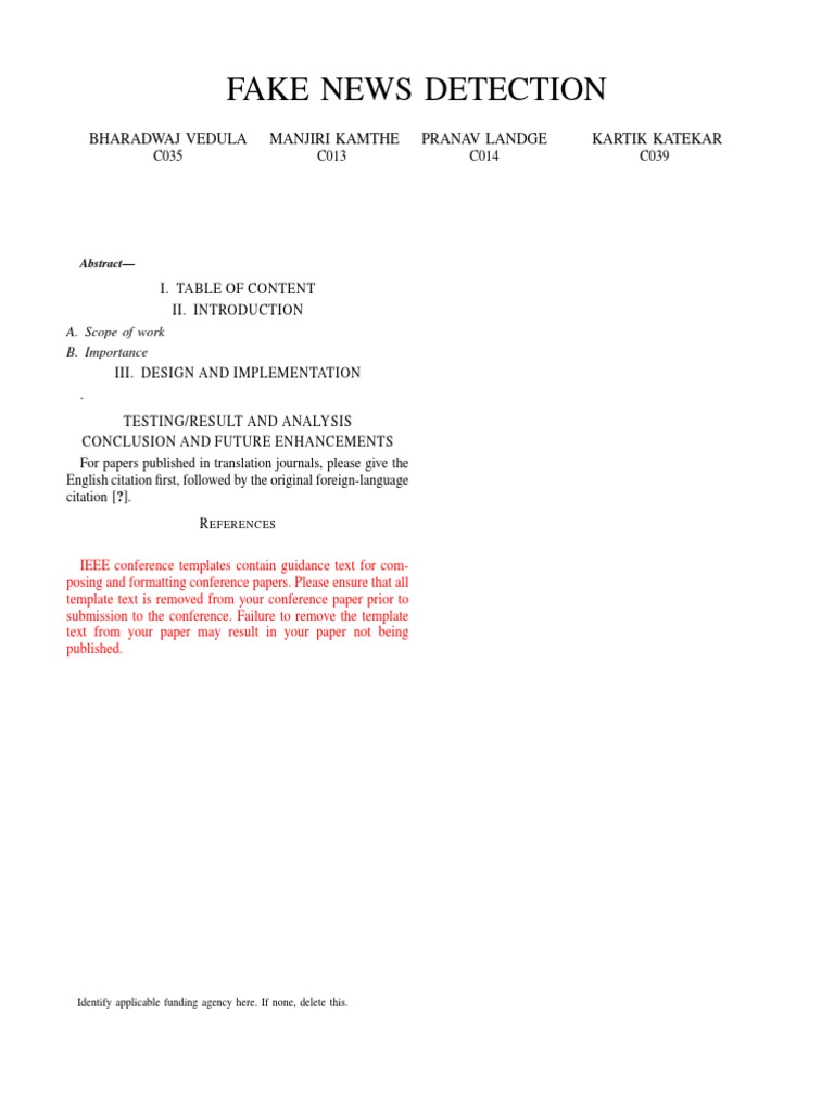 IEEE Conference LaTeX Template 1 | PDF