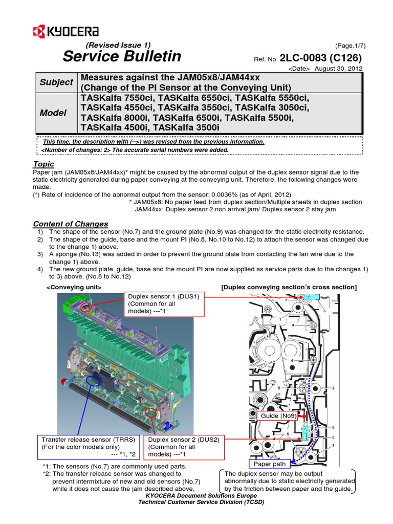 Service Bulletin: Subject | PDF | Electricity | Computer Engineering