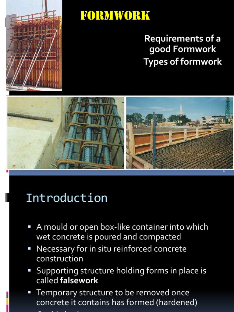 Formwork: Requirements of A Good Formwork Types of Formwork | PDF ...