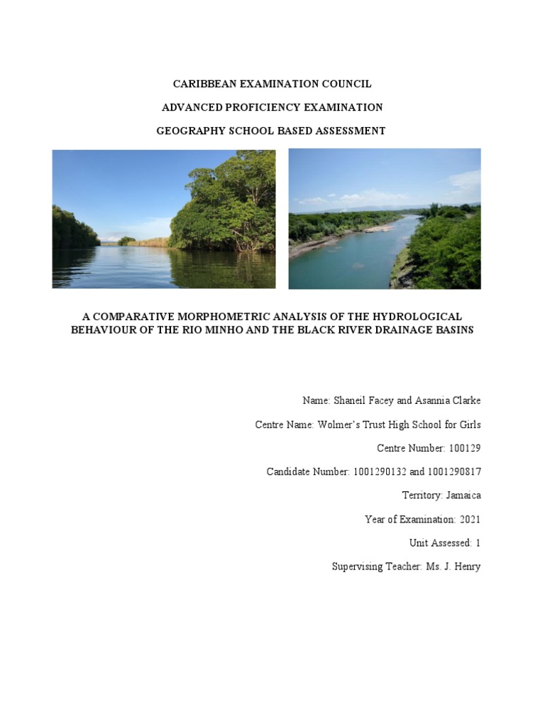 Caribbean Examination Council Geography | PDF | Drainage Basin | Area