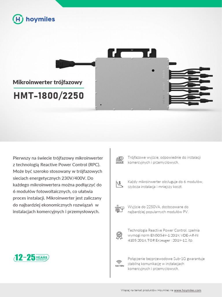 HMT 2250 HMT 1800 Karta Katalogowa Bez Logo PL | PDF
