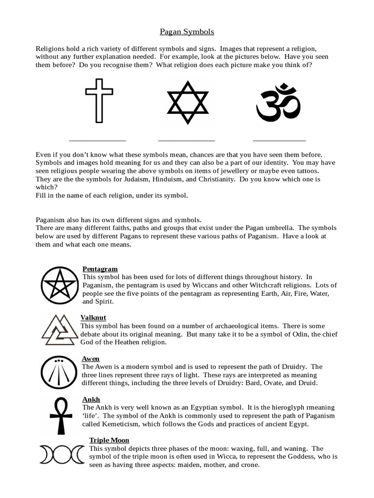 Pagan Symbols | PDF | Paganism | Religious Faiths