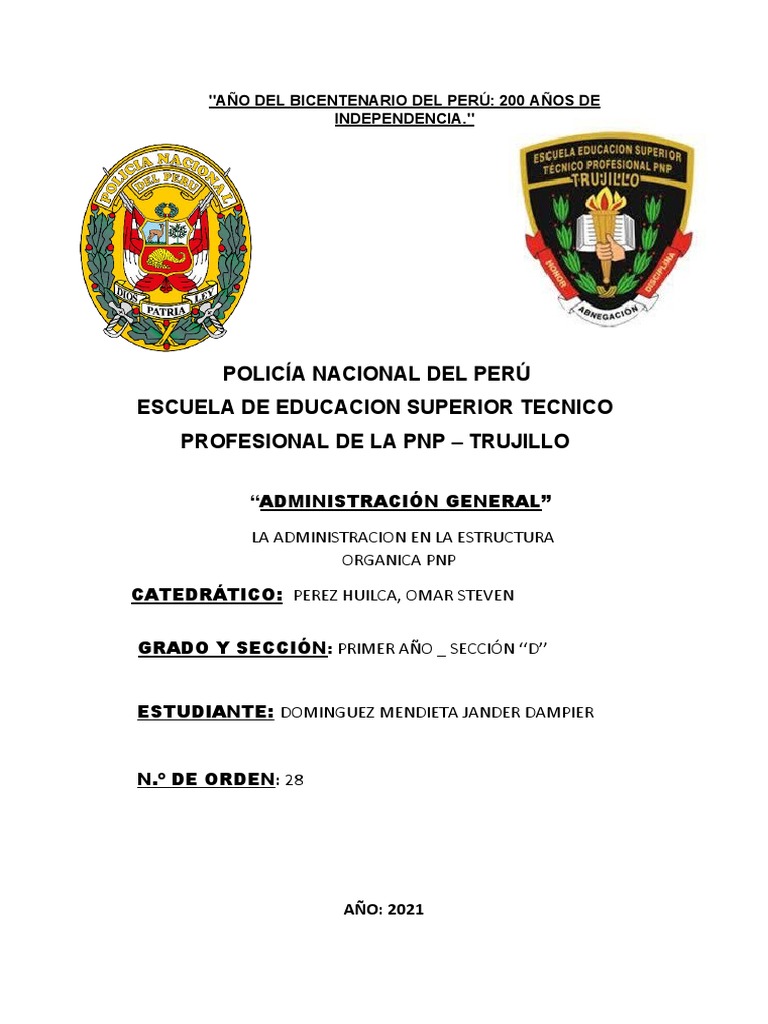Informe - PNP - Actualizado | PDF | Policía | Perú