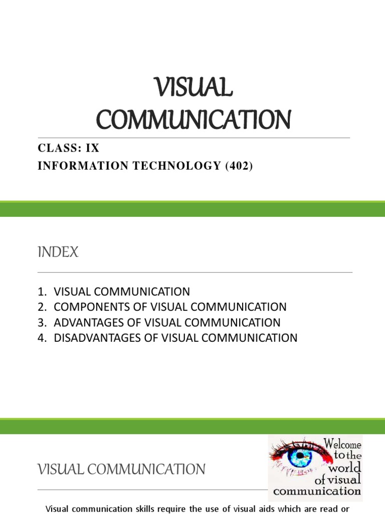 Visual Communication: Class: Ix Information Technology | PDF
