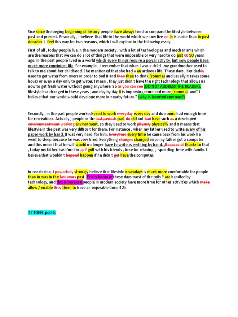 Past vs Present Lifestyle Comparison | PDF | Wellness