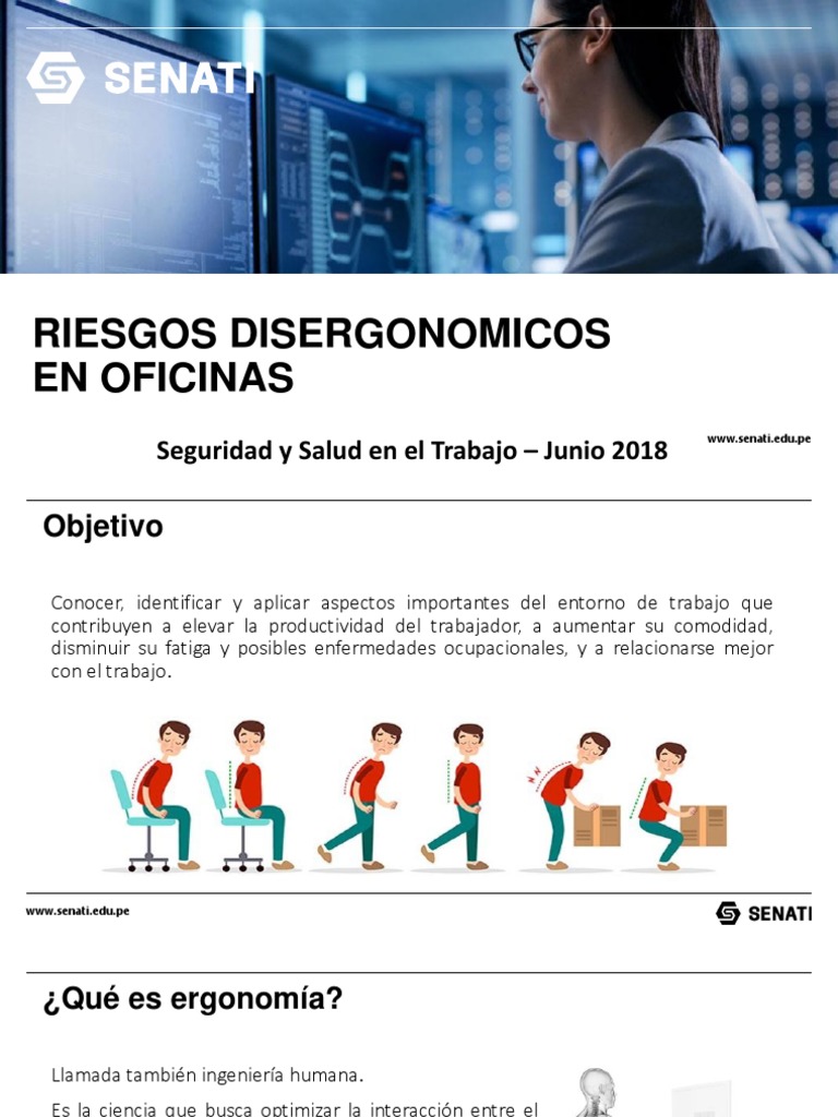 Riesgos Disergonomicos en Oficinas CursoSST | PDF | Factores humanos y ergonomía