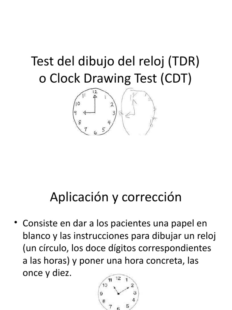 Interpretación del Test del Reloj | PDF | Reloj | Ciencia cognitiva