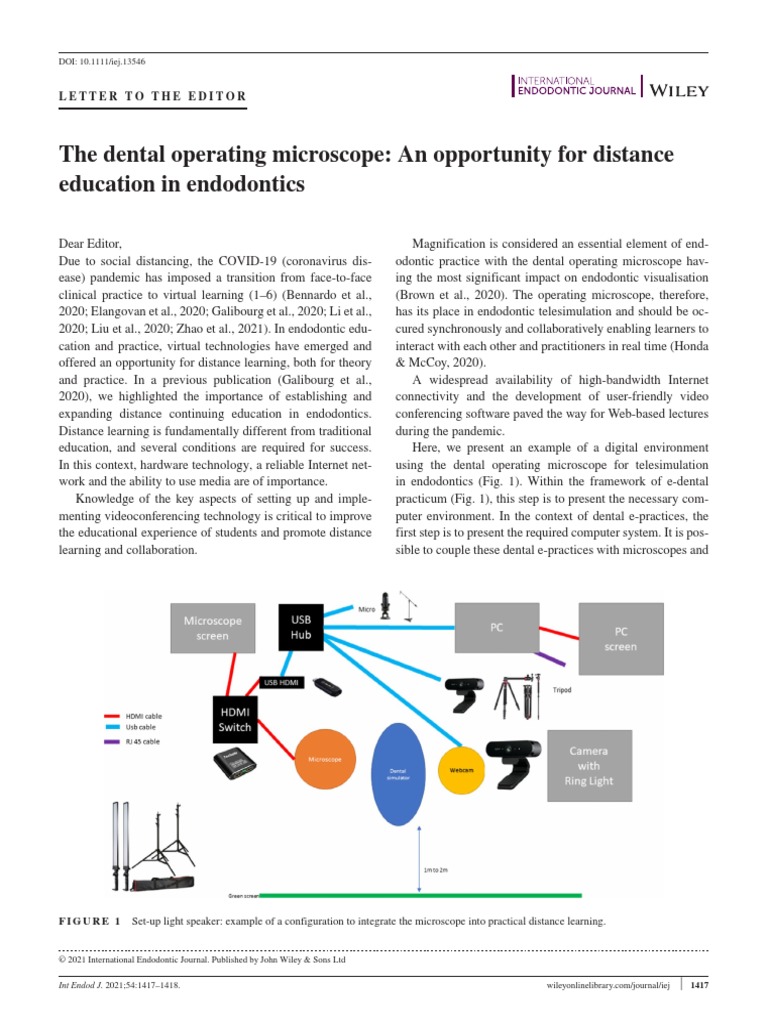 The Dental Operating Microscope An Opportunity For Distance | PDF ...