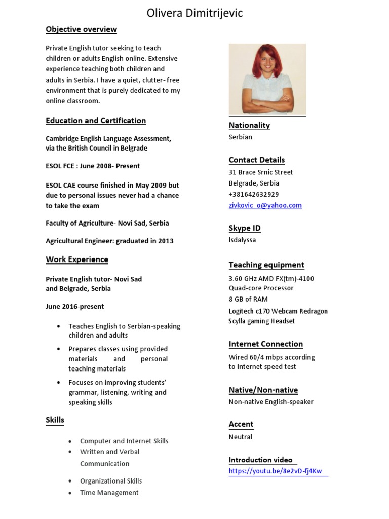 Objective Overview: Cambridge English Language Assessment, Via The ...