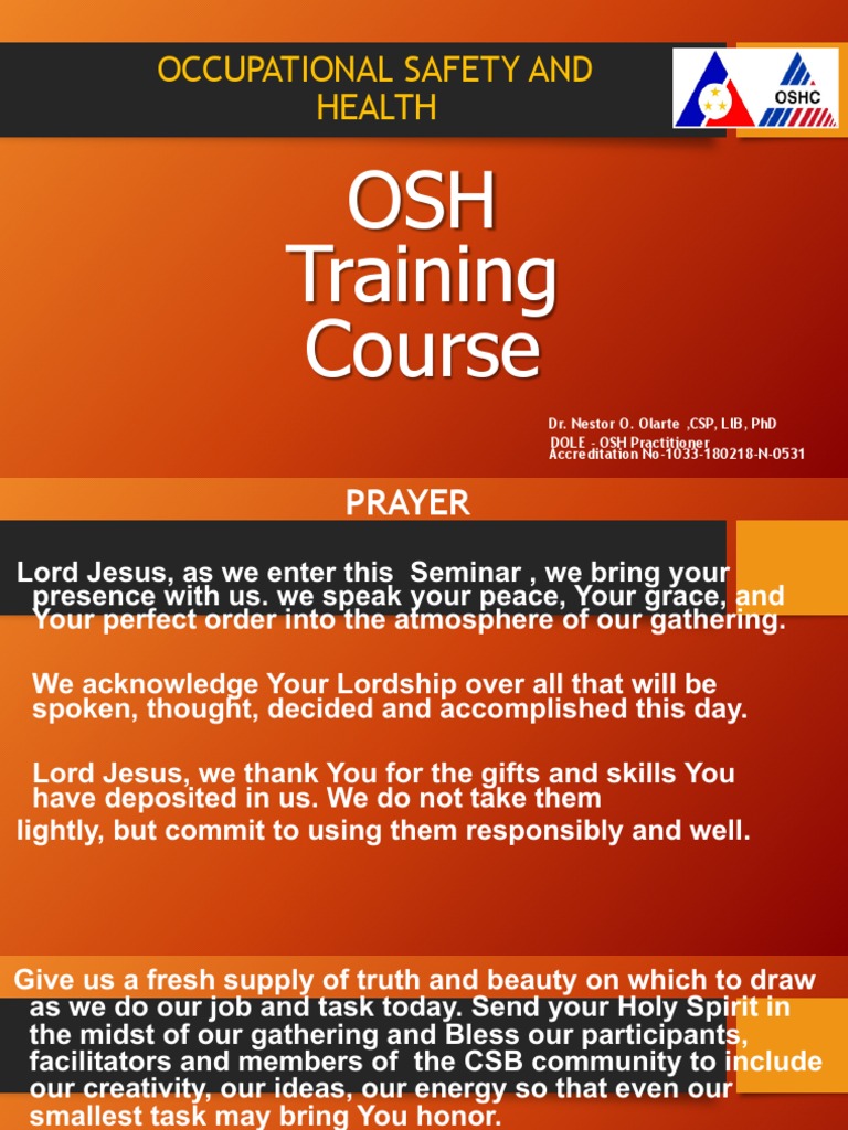 OSH LAW Compliance and Application | PDF | Occupational Safety And ...