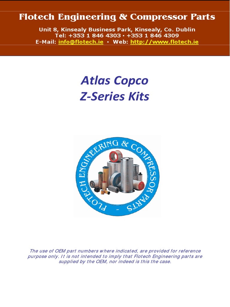 Listo de Kits Atlas Copco Z 2009 | PDF | Internal Combustion Engine ...